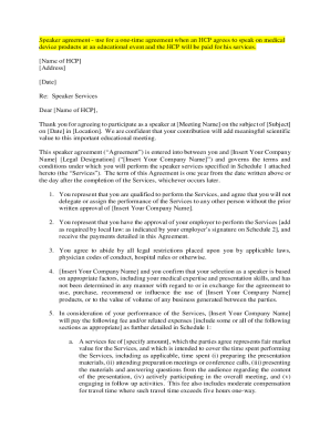 Fillable Online use for a one-time agreement when an HCP agrees ... Fax ...