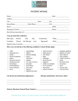 Fillable Online FULL NAME: Date of Birth Fax Email Print - pdfFiller