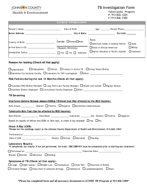 Fillable Online EDN TB Follow-Up Worksheet Fax Email Print - pdfFiller