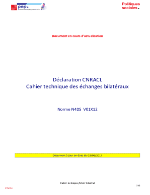Remplissable En Ligne Dclaration CNRACL Cahier technique des changes ...
