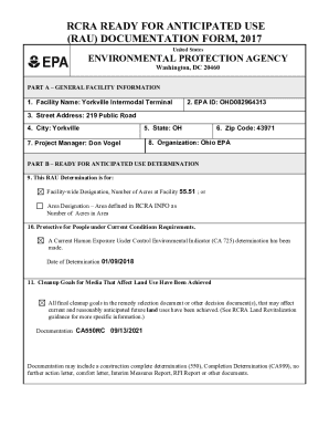 Fillable Online epa ohio rcra ready for anticipated use (rau ...