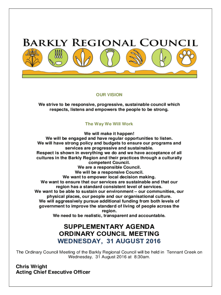 Fillable Online vision, mission, principles, and core valuesRed Wing, MN Fax Email Print - pdfFiller