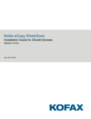 Fillable Online Kofax eCopy ShareScan Installation Guide for Olivetti ...