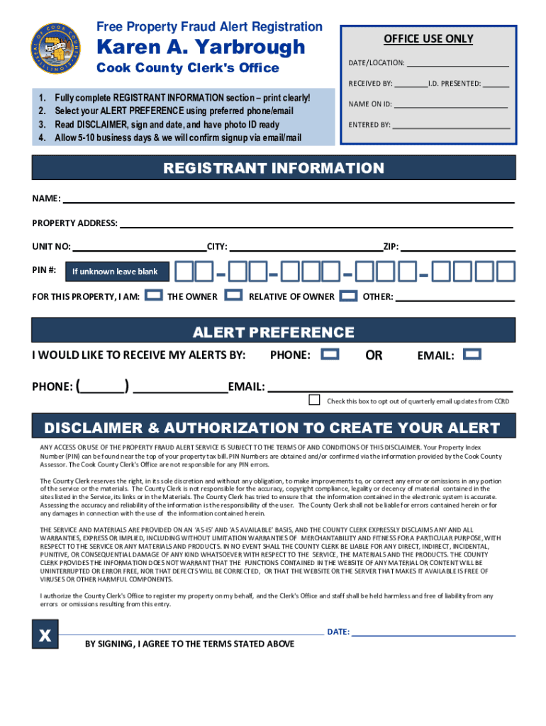 Fillable Online Property Fraud Alert - Seminole County Clerk of the ...