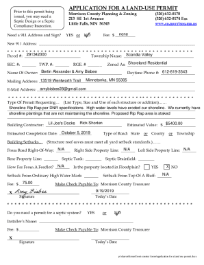 Fillable Online application for a land-use permit Fax Email Print ...