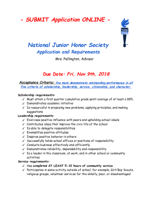 Fillable Online The NJHS Outstanding Achievement Award Fax Email Print ...