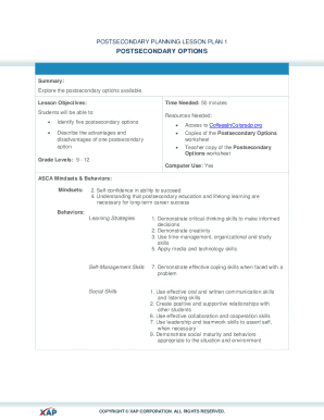 Fillable Online A Post-Secondary Planning Guide Fax Email Print - pdfFiller