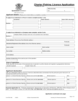 Fillable Online Charter Boat Operator and Fishing Guide Information ...