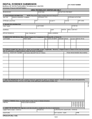 Fillable Online DIGITAL EVIDENCE PROCESSING REQUEST LOG Fax Email Print ...