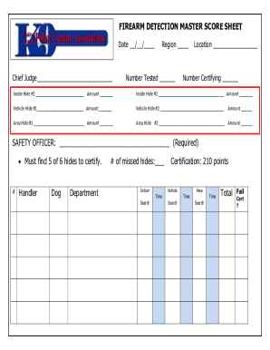 Fillable Online USPCA Temporary Patrol Dog Master Score Sheet Fax Email ...