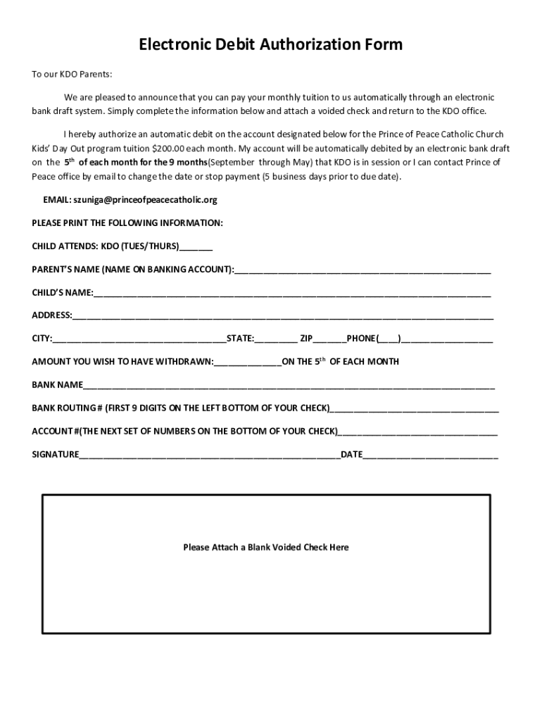 Fillable Online Automated Bank Draft Authorization Form Fax Email Print - pdfFiller