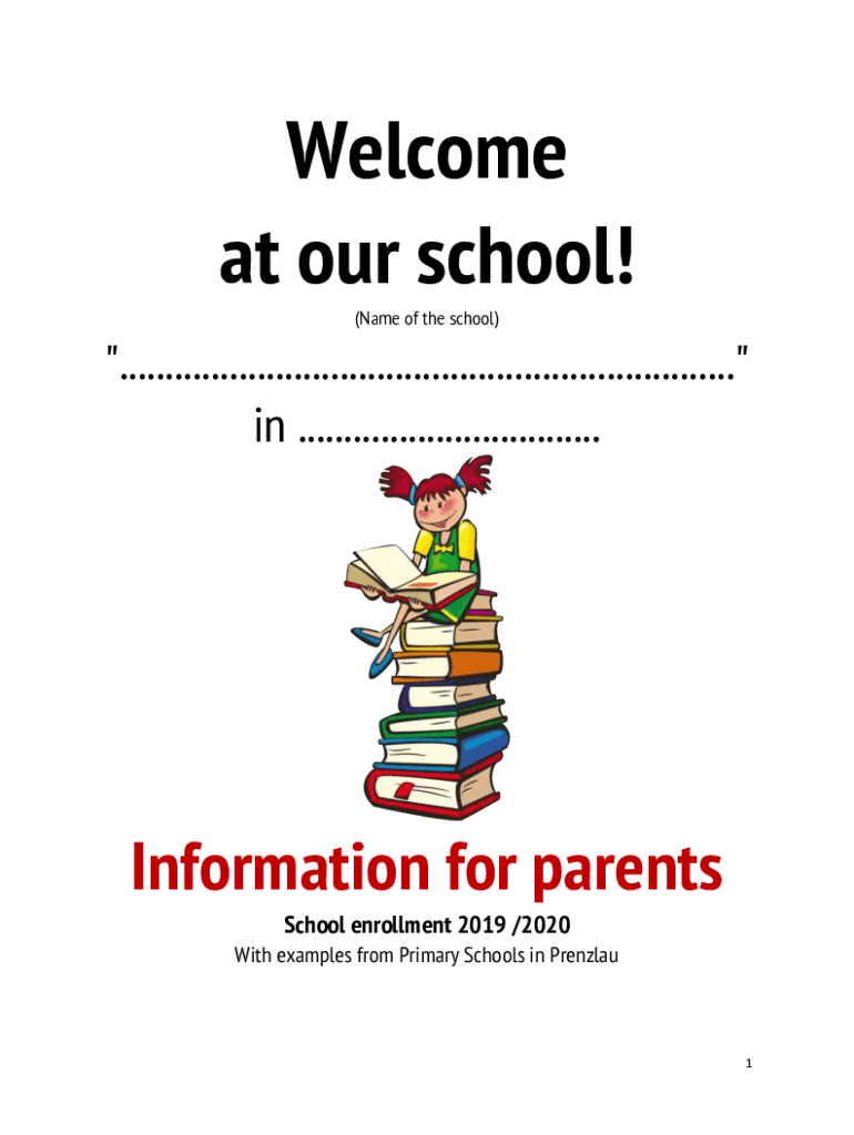Fillable Online Welcome at our school! Fax Email Print - pdfFiller