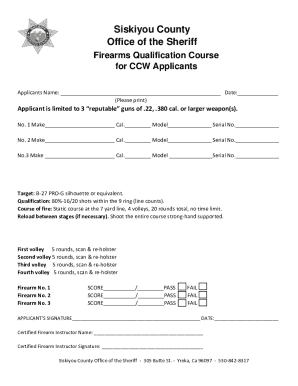 Fillable Online CCW Qualification Form Fax Email Print - pdfFiller