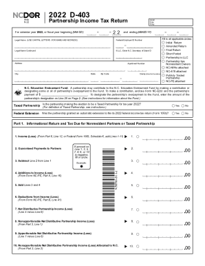 Fillable Online Partnership Tax Forms and Instructions Fax Email Print ...