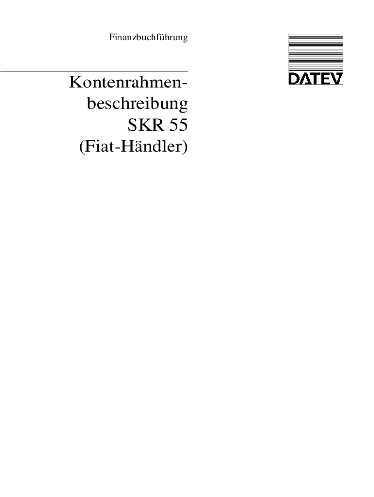 Ausfüllbar Online Kontenrahmen- beschreibung SKR 55 (Fiat-Hndler) Fax Email Drucken - pdfFiller