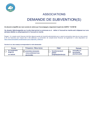 Remplissable En Ligne Le formulaire unique CERFA N12156*06 Associations ...