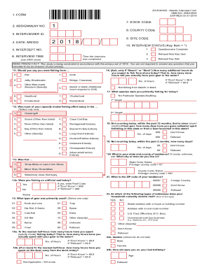 Fillable Online 2018 APAIS - Atlantic Intercept Form Fax Email Print ...