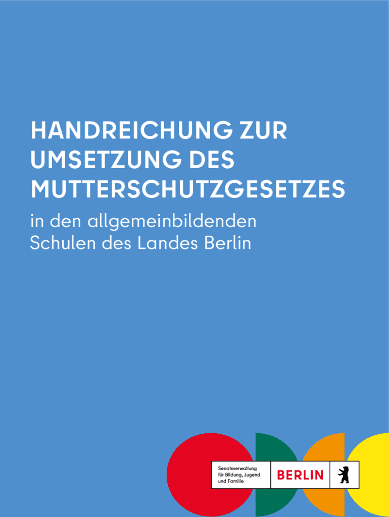 Ausfüllbar Online Handreichung zur Umsetzung des Mutterschutzgesetzes ...