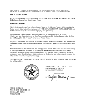 Fillable Online ESTATES CODE CHAPTER 301. APPLICATION FOR ... Fax Email ...