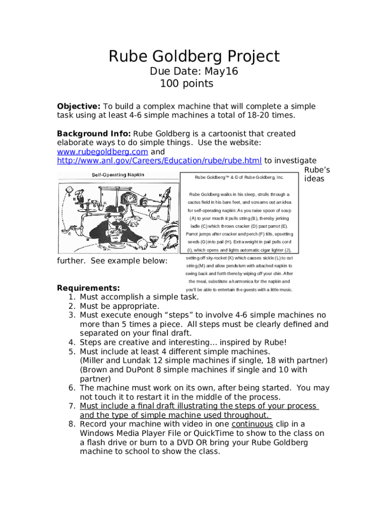 Rube Goldberg Machine Ideas & ExamplesWhat is a ... Doc Template ...