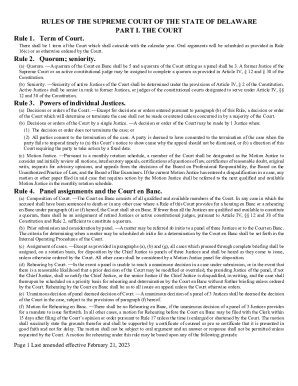 Fillable Online courts delaware PART 206. Uniform Rules For The Court ...