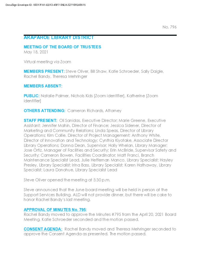 Fillable Online MEMBERS PRESENT: Steve Oliver, Bill Shaw, Katie ...