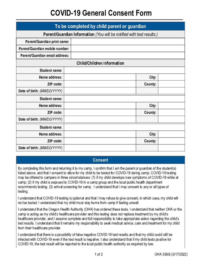 Fillable Online JCPS COVID Testing Informed Consent Form Fax Email ...
