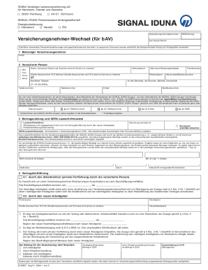 Ausfüllbar Online SIGNAL IDUNA Lebensversicherung Profile: Commitments ...