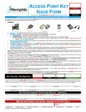 Fillable Online Access Point Key Issue Form Fax Email Print - pdfFiller