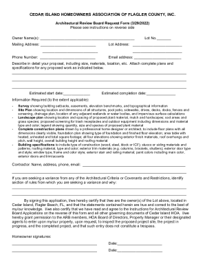 Fillable Online Architectural Review Board Request Form (Rev 1 Fax ...