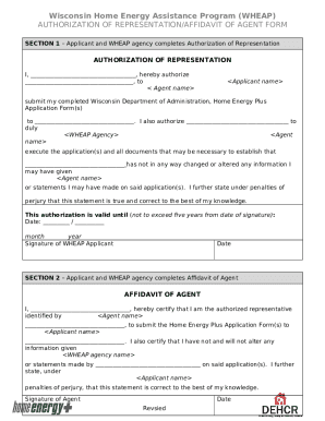 Authorization of Representation - Affidavit of Agent Doc Template | pdfFiller