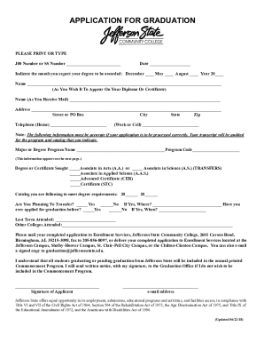 Fillable Online graduation and diploma application form Fax Email Print ...