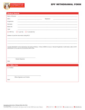 Fillable Online EPF withdrawal form Fax Email Print - pdfFiller