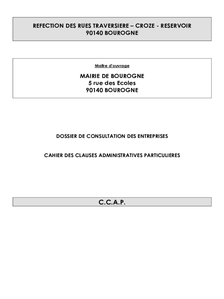 Remplissable En Ligne C.C.A.P. Fax Email Imprimer - pdfFiller