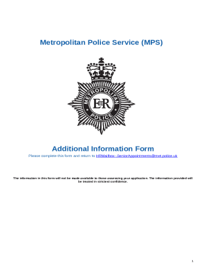Metropolitan Police Service Candidate Ination Pack ... Doc Template ...