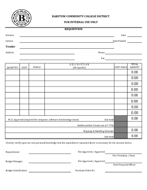 Fillable Online Purchase Requisition form .xlsx Fax Email Print - pdfFiller