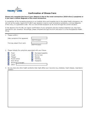 Fillable Online Plan Member Confirmation of Illness Form.pdf Fax Email ...