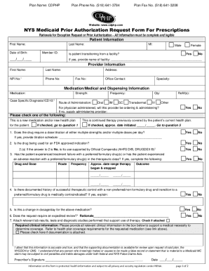 Fillable Online CDPHP Utilization Review Prior Authorization Form Fax ...