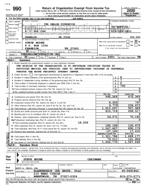 Fillable Online CS Tax return for year 2020 - 990##US Fax Email Print ...