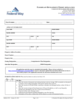 Fillable Online floodplain development permit application Fax Email ...