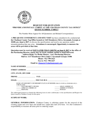 Fillable Online RFQ Template - Request for Quotation ... Fax Email ...