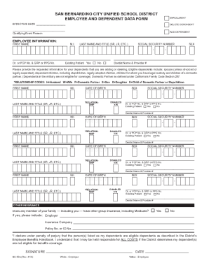 Fillable Online San Bernardino City Unified middle and high schools ...