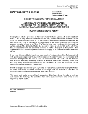 Fillable Online epa ohio DRAFT SUBJECT TO CHANGE - Ohio EPA Fax Email ...