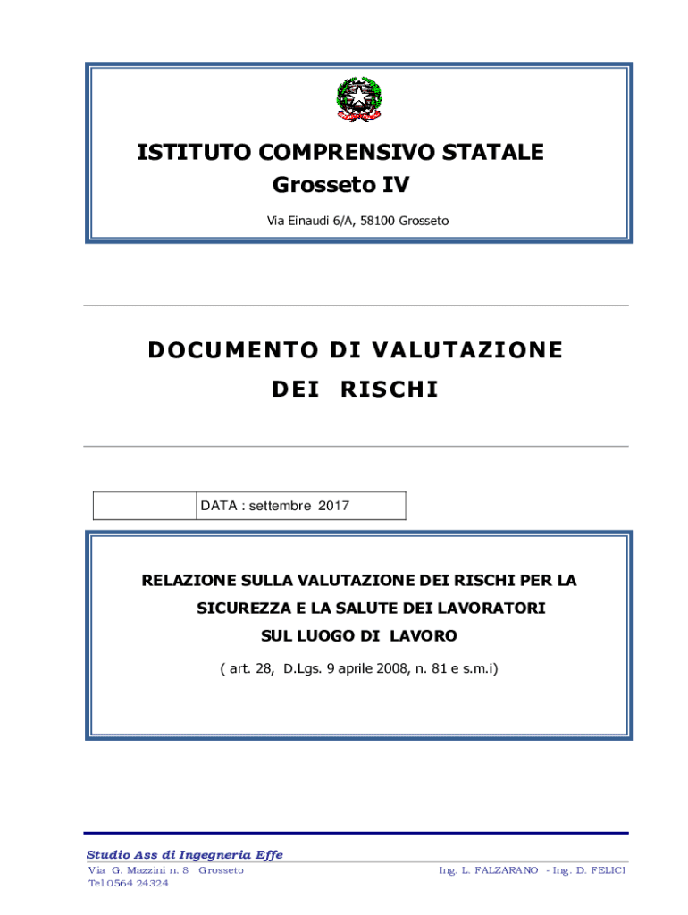 Compilabile Online documento di valutazione dei rischi Fax Email Stampa - pdfFiller