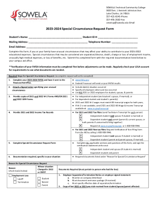 Fillable Online Special Circumstance Request Form Fax Email Print - pdfFiller