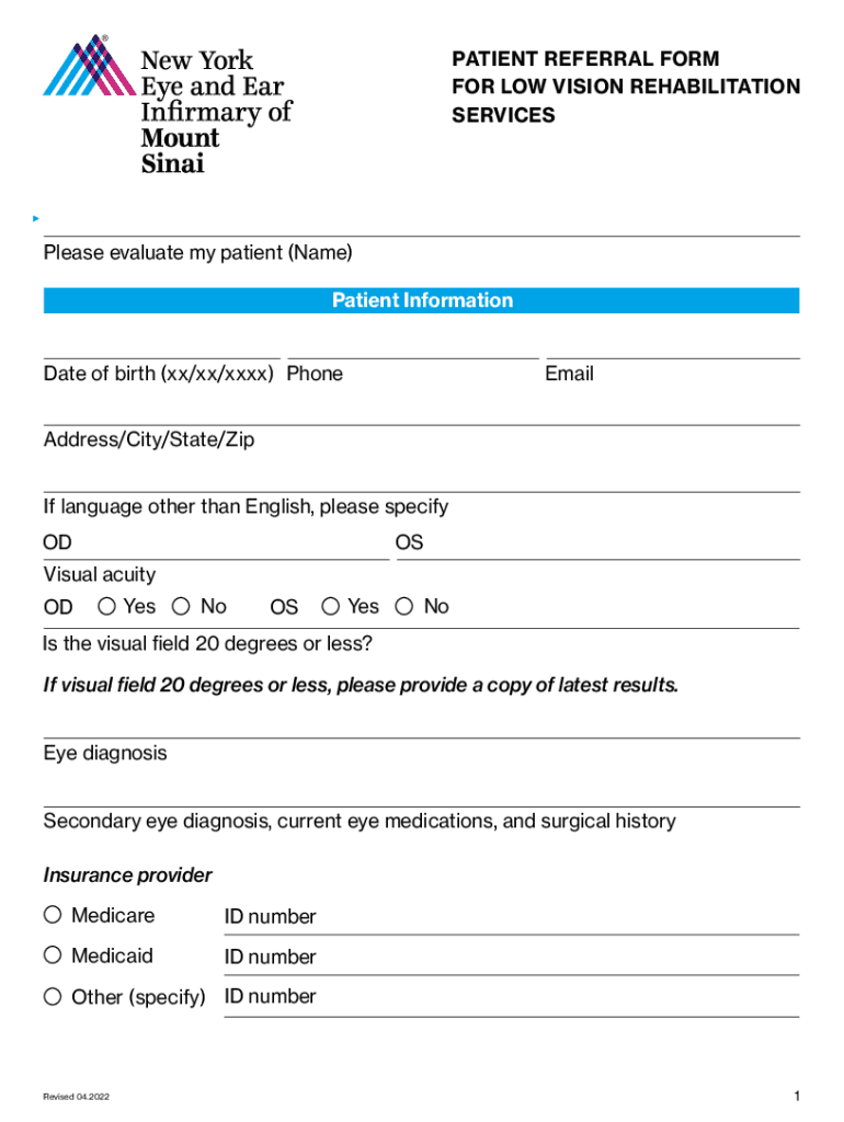 Fillable Online patient referral form Fax Email Print - pdfFiller