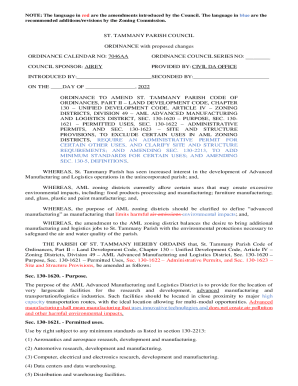 Fillable Online Louisiana Parish Creates a Model Subdivision Ordinance ...