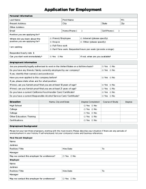 Fillable Online How do I complete the employment history? Fax Email Print - pdfFiller