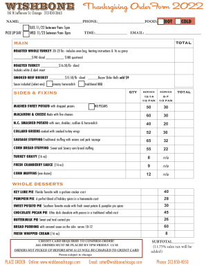 Fillable Online Wishbone West Loop- Southern Food, Friendly Service Fax ...