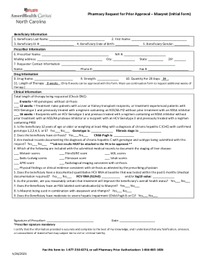 Fillable Online Mavyret Initial Form - AmeriHealth Caritas North Carolina. Mavyret Initial Form ...